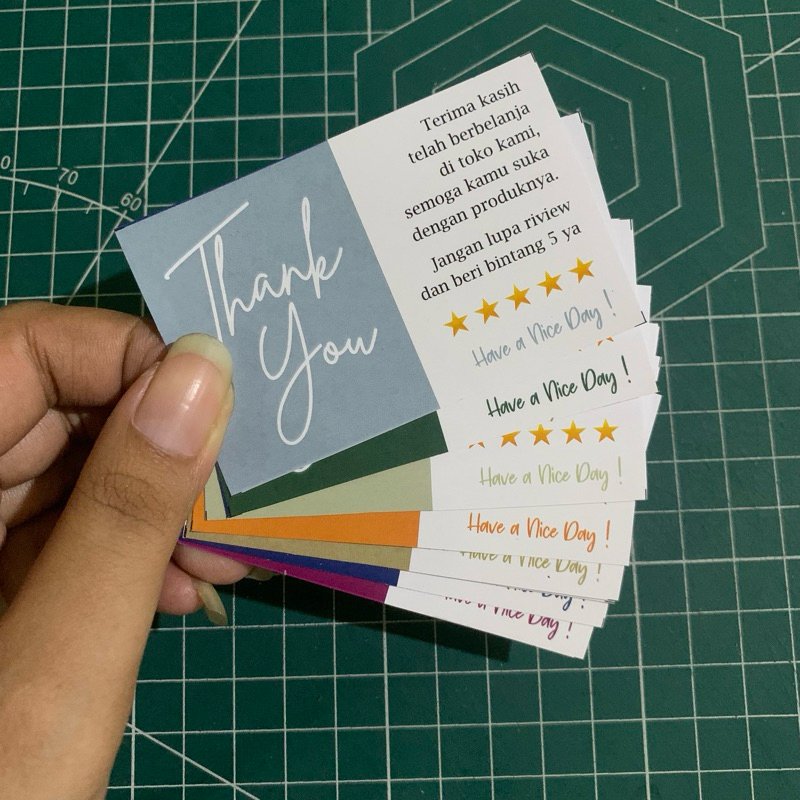 Jual (ISI 20) Thanks Card/ Tulisan rating bintang 5 | Shopee Indonesia