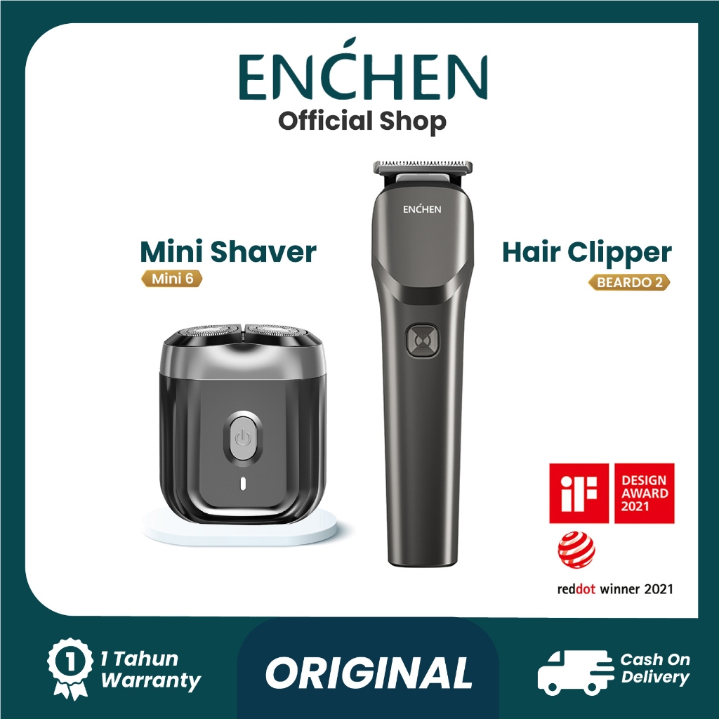 Jual [Penawaran Kombo] ENCHEN Mini 6 &Beardo 2 Shaver Alat Cukur ...