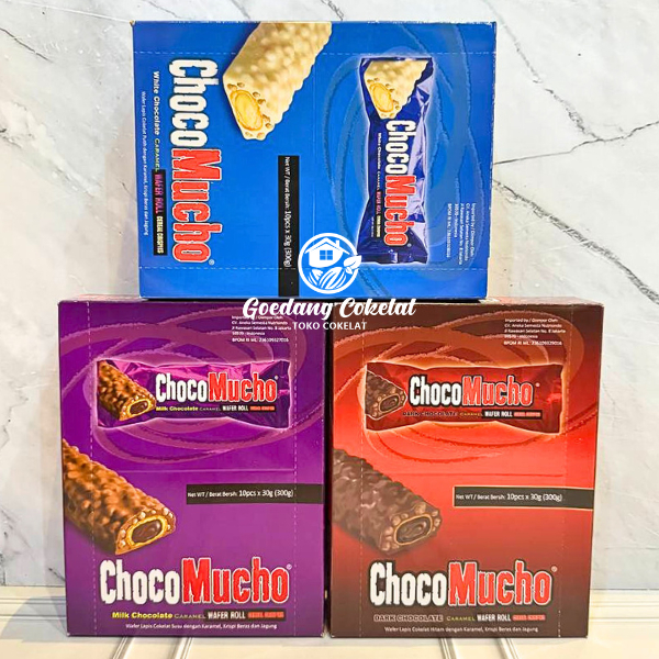 Jual Choco Mucho ChocoMucho Milk Dark White Chocolate Kemasan 1 Box ...