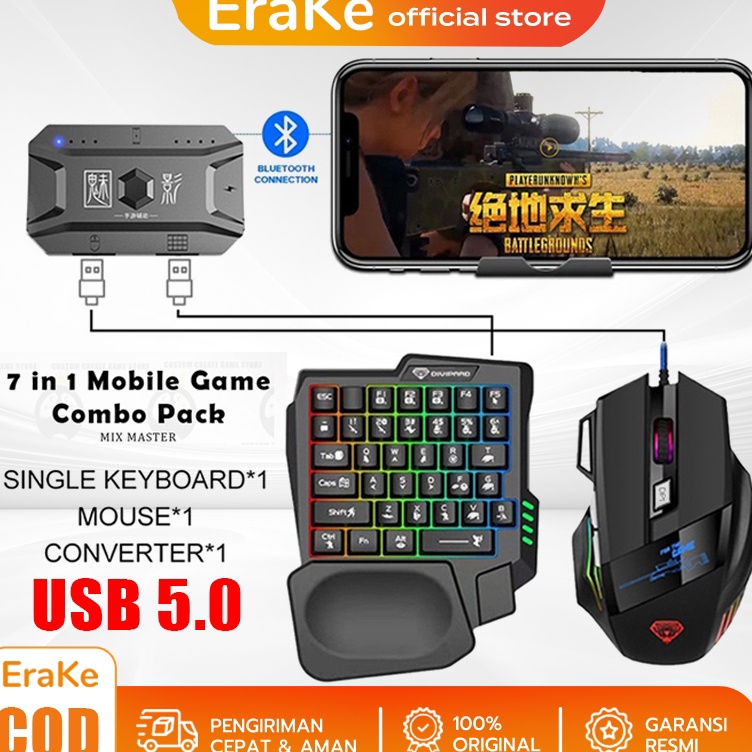 Jual Paket keyboard gaming dan MouseSingle Hand Gaming RGB Keyboard dan ...