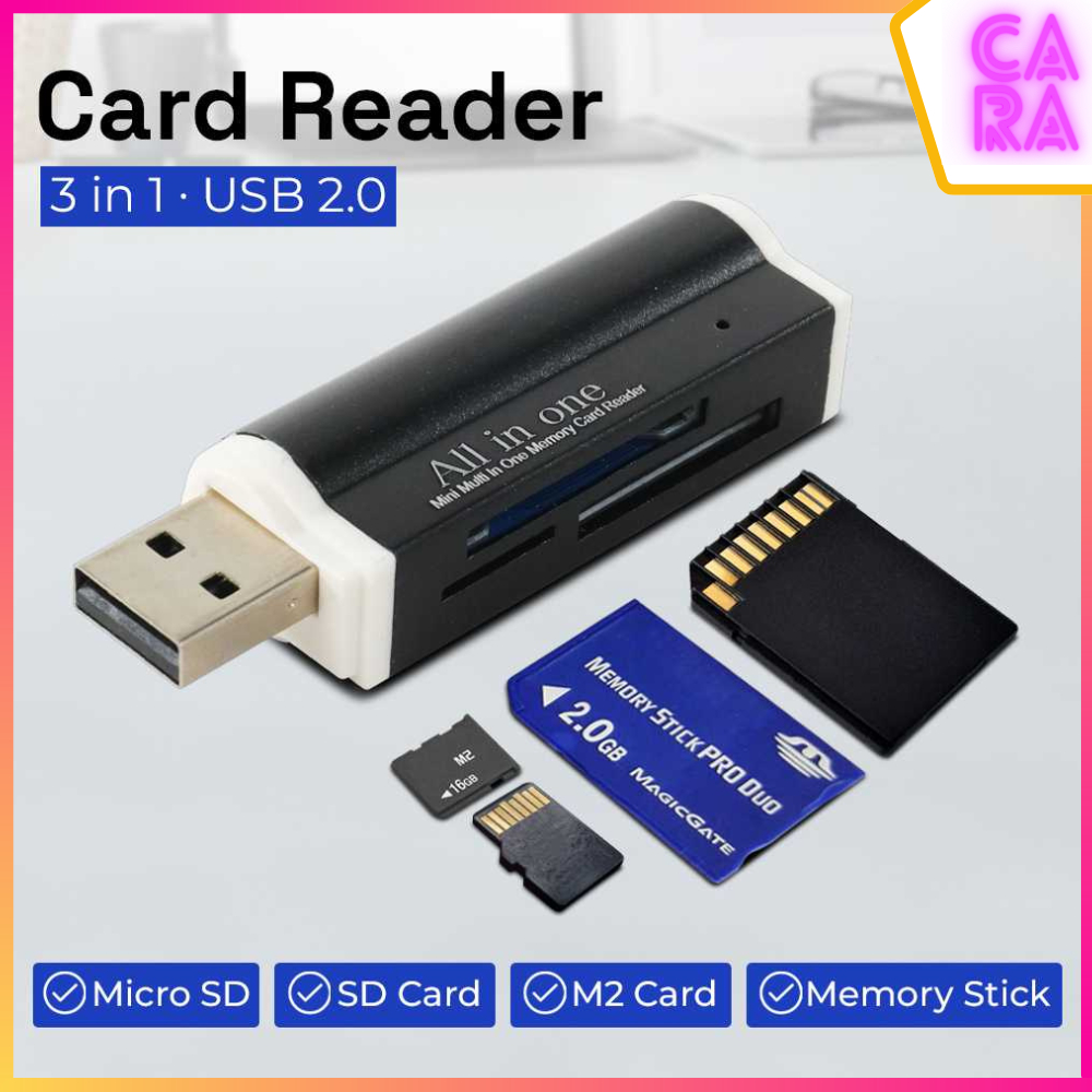 Jual Card Reader 3in1 USB 2.0 OTG MicroSD M2 MMC SHTC-07 | Shopee Indonesia