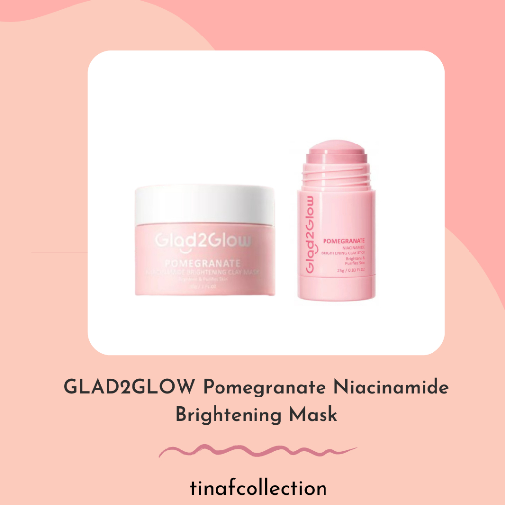 Jual GLAD2GLOW Pomegranate Niacinamide Brightening Clay Mask Brightening Clay Stick | Shopee ...