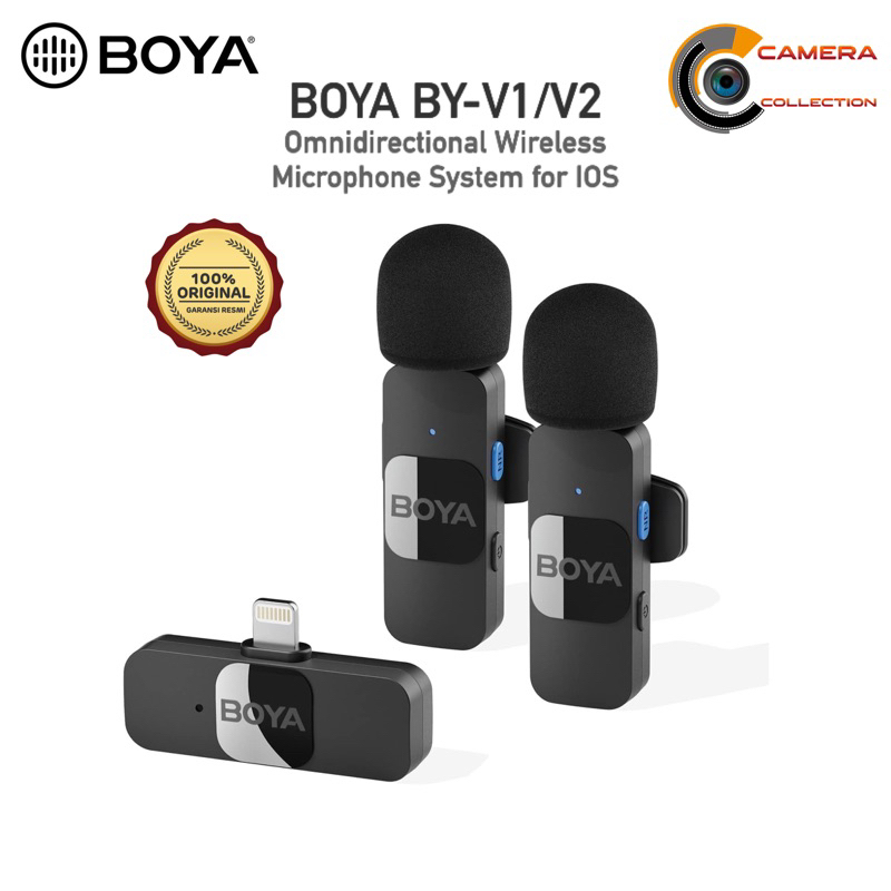 Jual BOYA BY-V1/V2 Ultra-Compact 2.4GHz Wireless Microphone for IOS ...