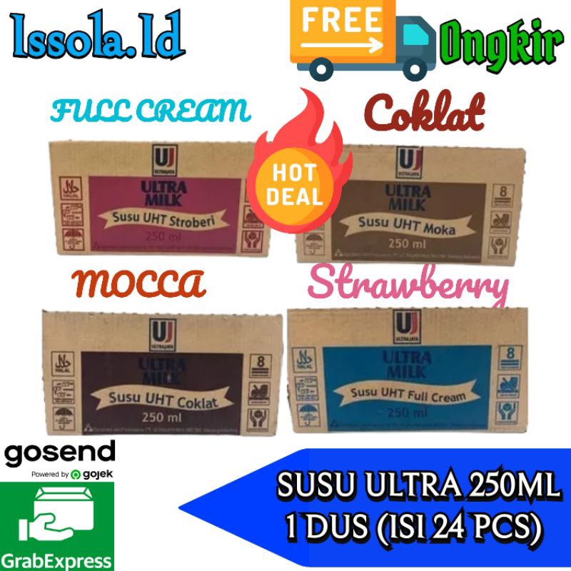 Jual SUSU ULTRA 250ML - MILK DRINK UHT SUSU KEMASAN ALL VARIAN ISI ...