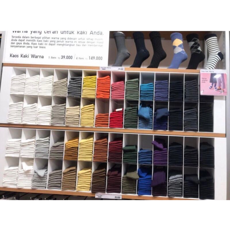 Jual KAOS KAKI BASIC UNIQ.LO TEBAL POLOS WARNA PRIA DAN WANITA Cansual ...