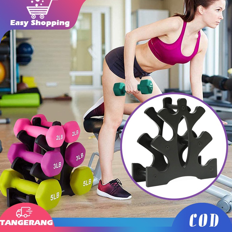Jual KODE U87J Holder Dumbell 3 Tingkat Stand Dumbell Home Gym Rak ...