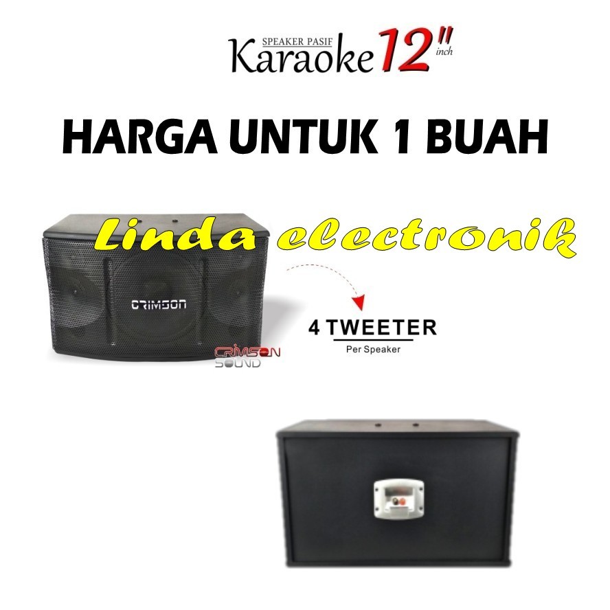 Jual speaker karaoke 12 inch 4 tweeter crimson cs1201 / cs 1201 1 buah ...