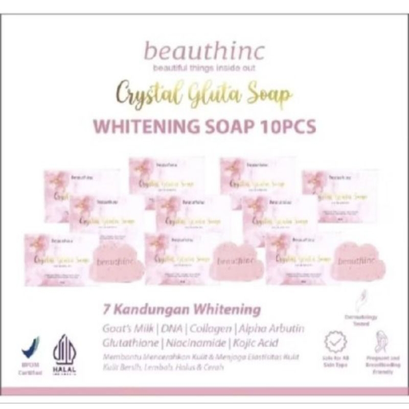 Jual CRYSTAL GLUTA SOAP ISI 10 SABUN | Shopee Indonesia