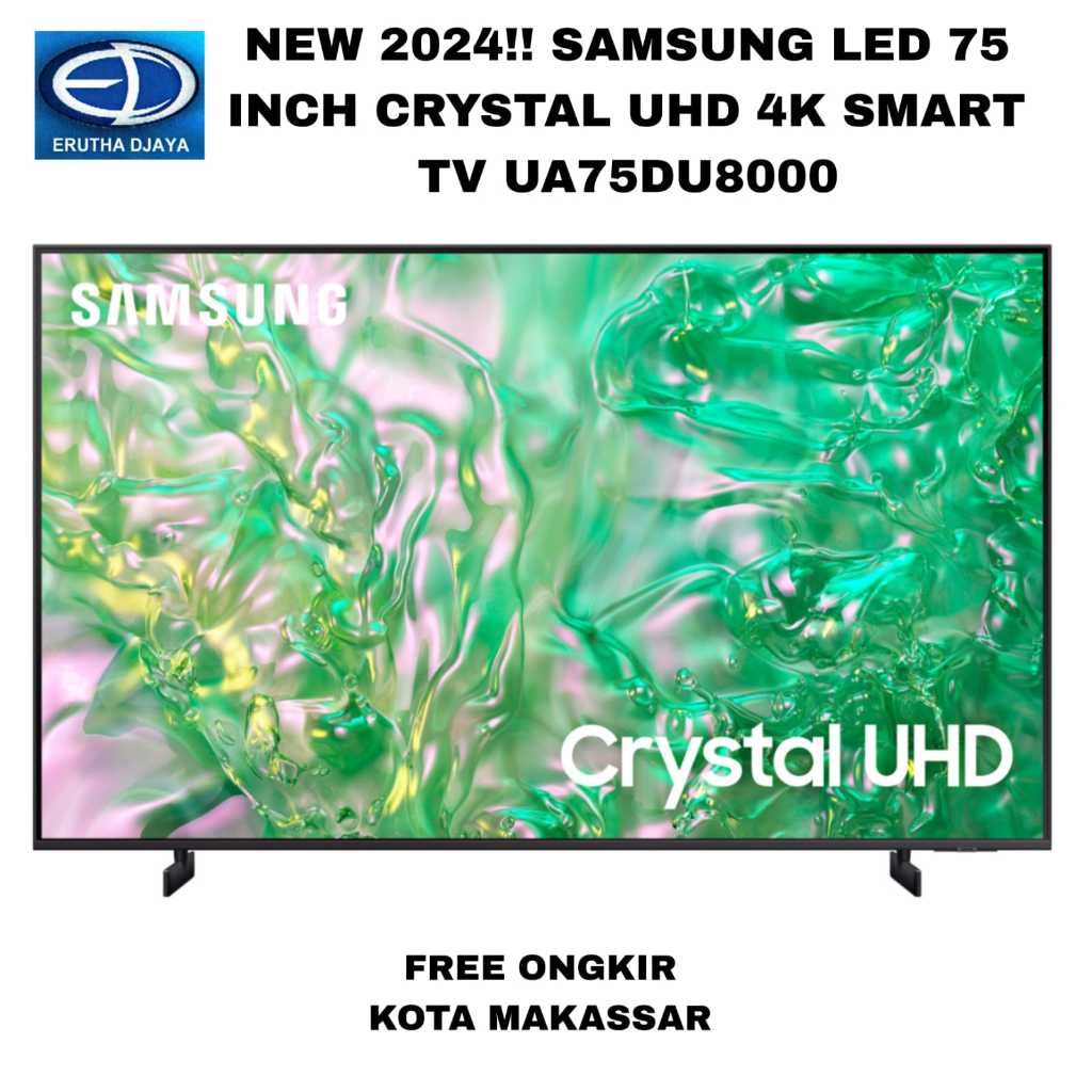 Jual SAMSUNG LED 75 INCH CRYSTAL UHD 4K SMART TV 75DU8000 | Shopee Indonesia