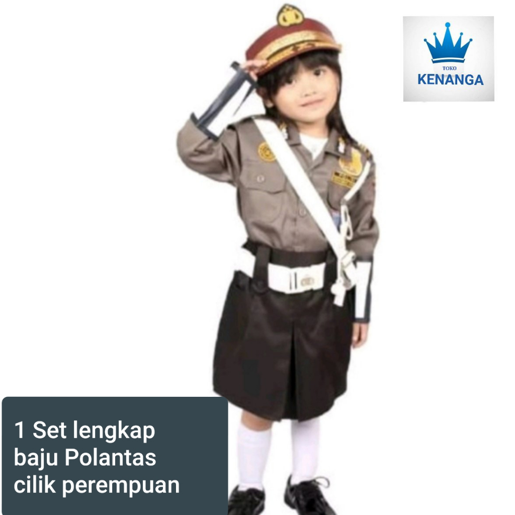 Jual Seragam polantas anak perempuan baju seragam polisi cilik anak ...