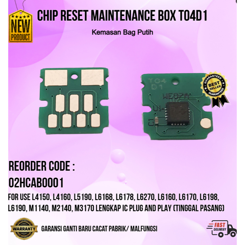 Jual CHIP T04D1 FOR MAINTENANCE BOX PRINTER L3100 L3110 L3116 L3150 ...