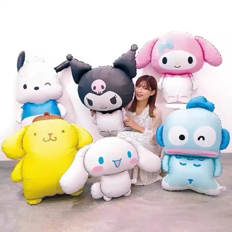 Jual Balon Sanrio Kuromi Cinnamoroll Hangyodon PomPomPurin Hello Kitty ...