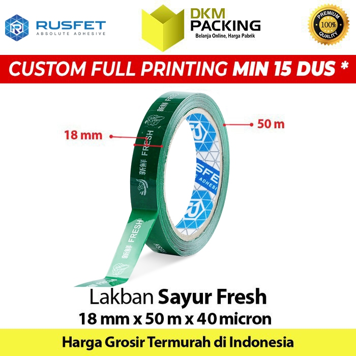 Jual Lakban Sayur FRESH 18mm x 50m Plakban Isolasi OPP TERMURAH /SATUAN ...