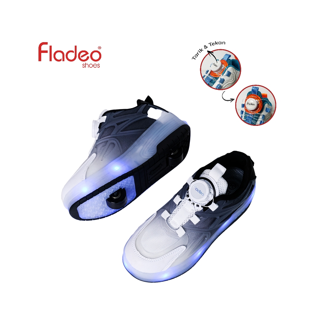 Jual Fladeo F24/KGSS73-1BG/Sepatu Sneakers Lampu & Roda Tali Anak ...
