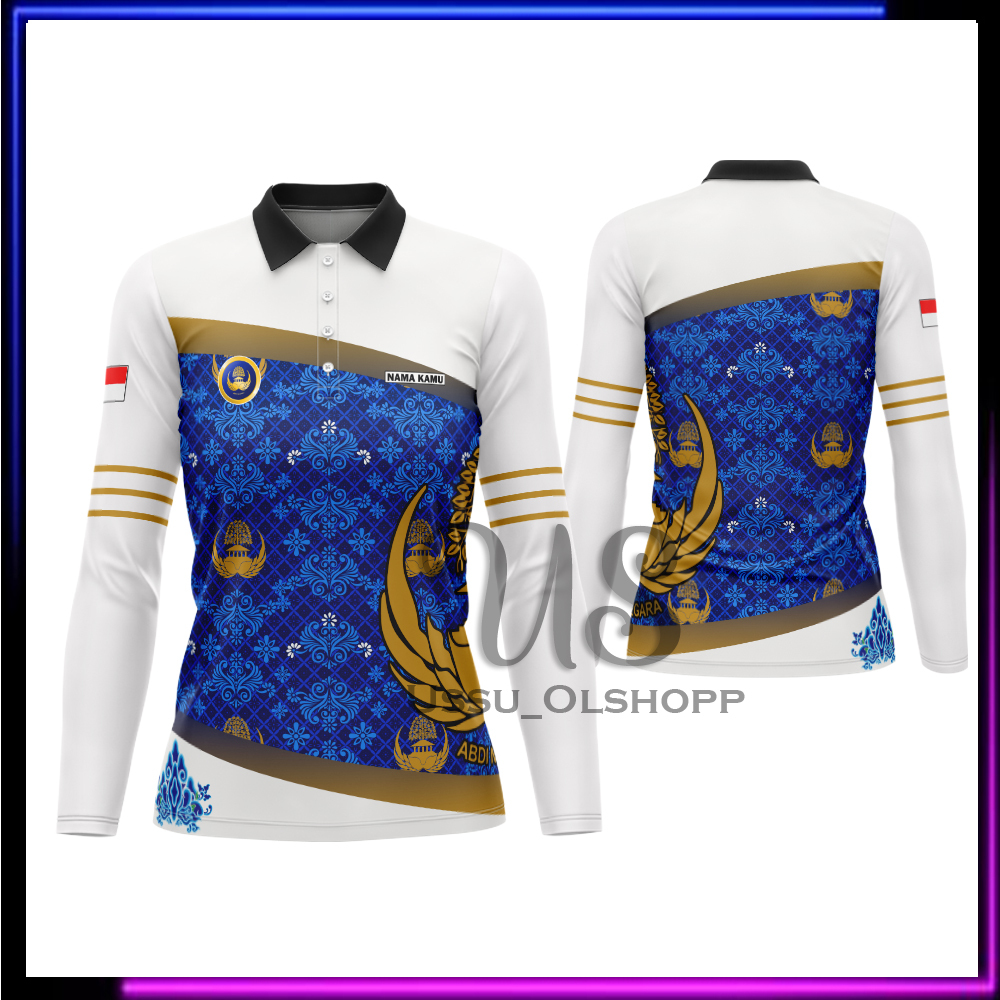 Jual Batik Korpri terbaru / Seragam Korpri / Baju Korpri Wanita / Baju Kaos Jersey KORPRI Lengan ...