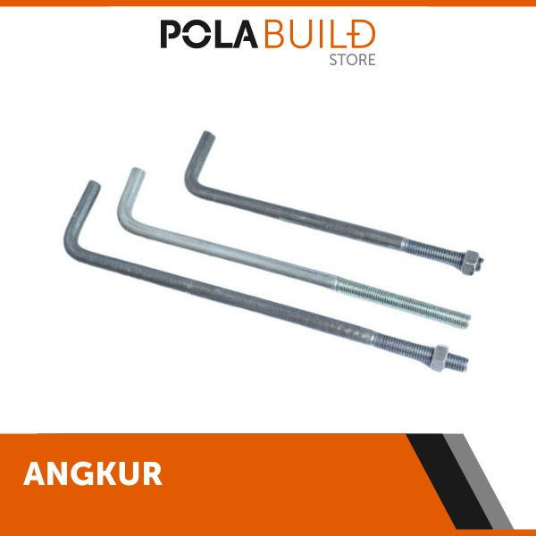 Jual Pola Build - Angkur L Anchor Bolt Beton ST41 Include Mur Set M16 / M19 / M22 | Shopee Indonesia