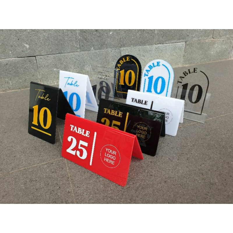 Jual NOMOR MEJA AKRILIK/NOMOR MEJA CAFE/NOMOR MEJA RESTAURANT/NOMOR ...