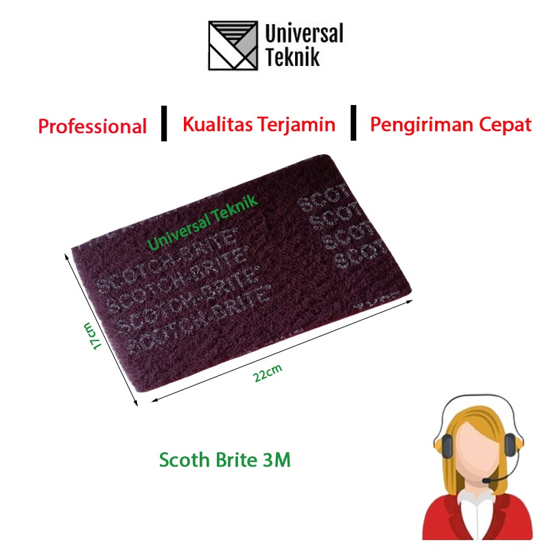 Jual Scoth brite amplas 3M 7447 amplas merah maaron | Shopee Indonesia