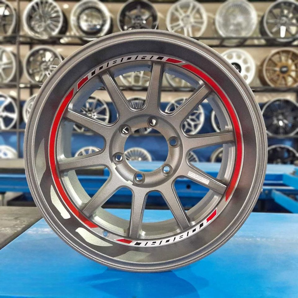 Jual velg racing pajero fortuner ring 18 hsr toboali lebar 9,5 et 0 sandy grey | Shopee Indonesia