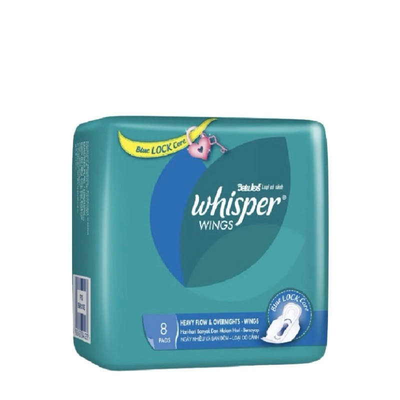 Jual Whisper wings blue lock core 8/10/20/40 pads pembalut wanita ...