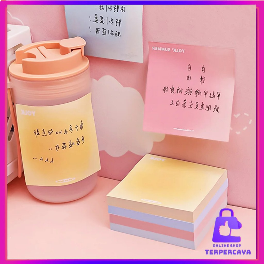 Jual OST Sticky Notes Gradasi Lucu Polos 50 Lembar Memo Tempel Gradasi ...