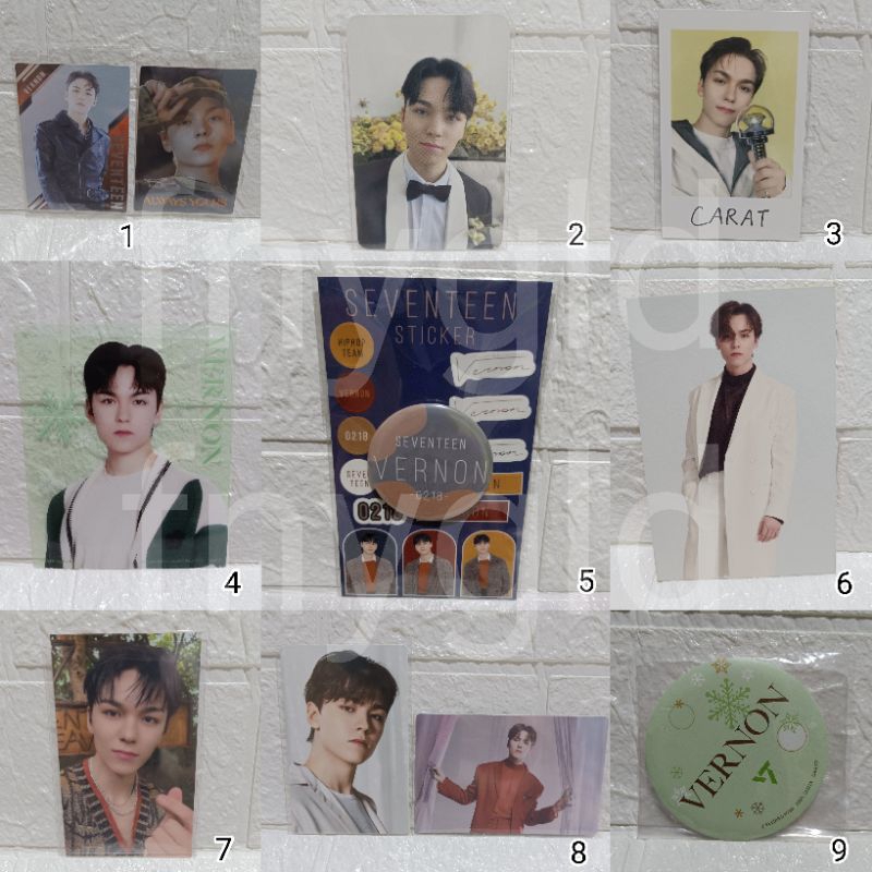 Jual Official aab VERNON SEVENTEEN svt photocard badge pin magnet ...