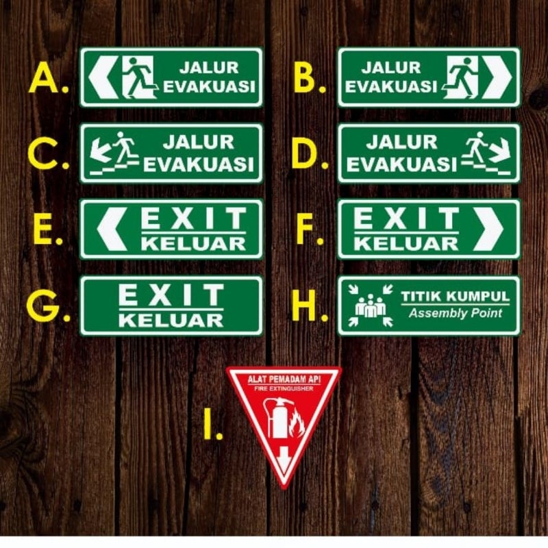 Jual Sign Jalur Evakuasi dan Rambu Exit Akrilik 30×10cm | Acrilik Murah ...