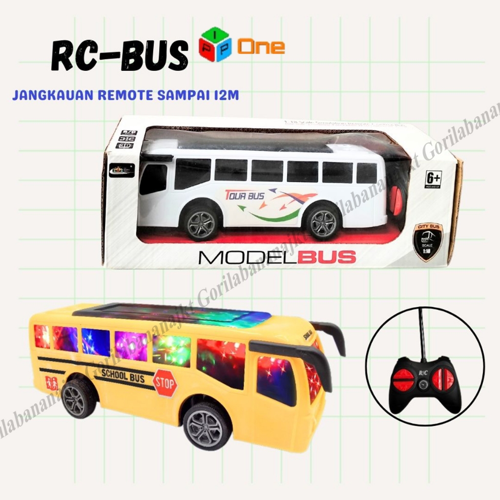 Jual Mainan Mobil remote Rc Bus remote control model bus travel dan ...