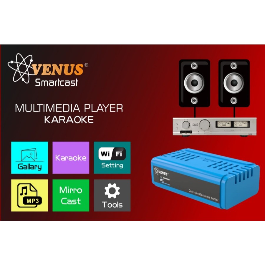 Jual Venus Smartcast Miracast Karaoke Box HDMI WiFi Multimedia Player ...