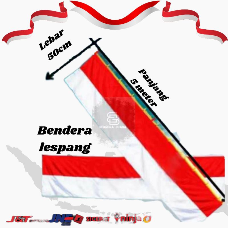 Jual BENDERA MERAH PUTIH LESPANG PREMIUM (5meter) | Shopee Indonesia