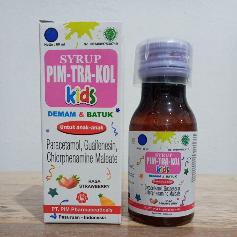 Jual Pim-Tra-Kol Kids 60mL Pimtrakol Sirup Demam dan Batuk Anak Rasa ...