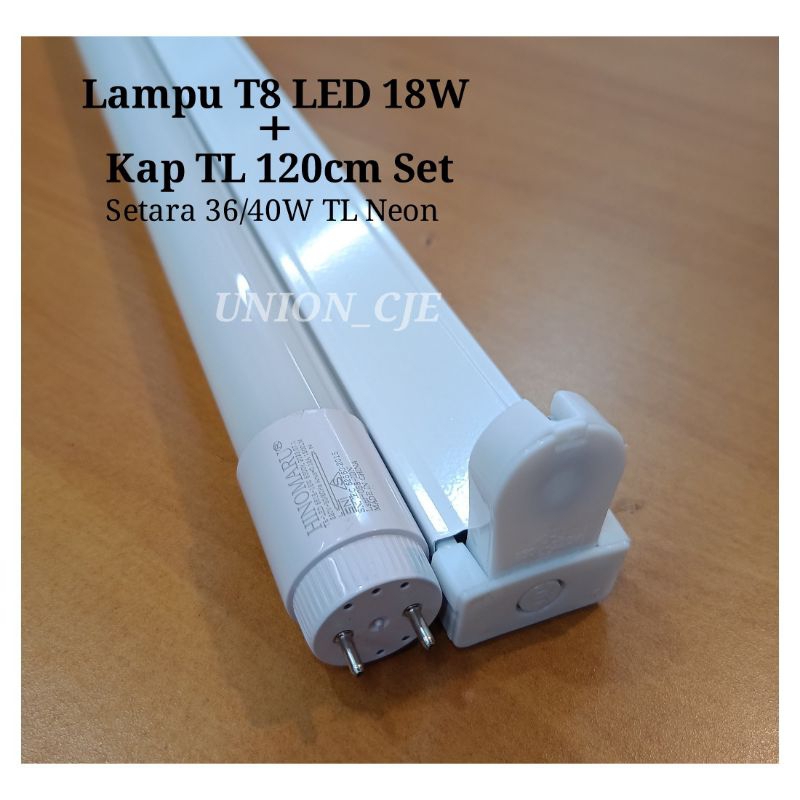 Jual Lampu TL T8 LED 18W TUBE + KAP SET Panjang 120cm Tinggal Pasang | Shopee Indonesia