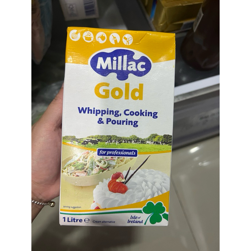 Jual MILLAC GOLD CREAM 1 LITER (WHIPPING, COOKING & POURING) | Shopee ...