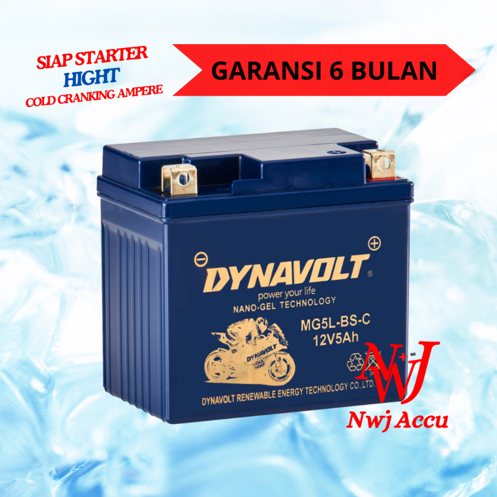 Jual AKI KERING MOTOR DYNAVOLT MG5L BS GTZ7S YTZ6V NTZ6V YTZ7V MTZ6S ...