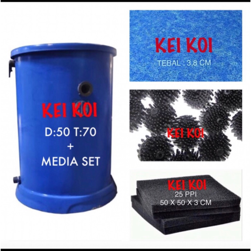 Jual FILTER KOLAM / FILTER TABUNG / FILTER TONG FIBER D:50 T:70 ...