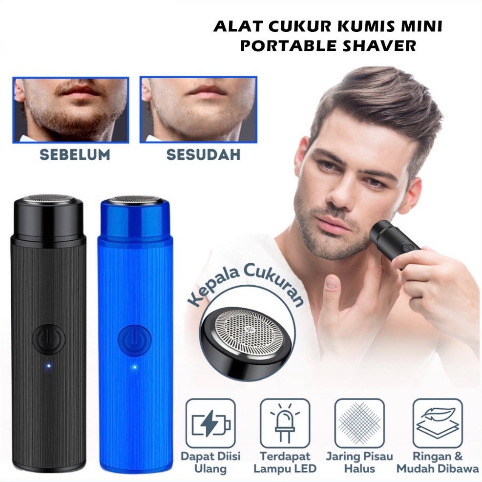 Jual ALAT CUKUR ELEKTRIK MINI PORTABLE RECHARGEABLE / SHAVER USB ...