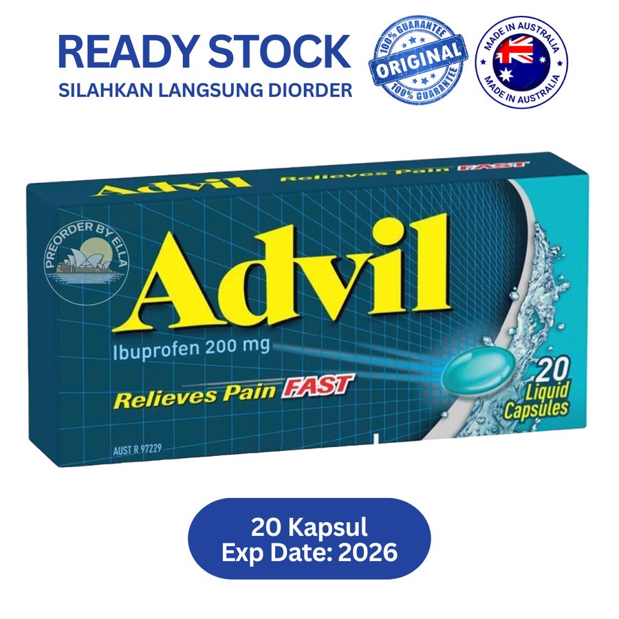 Jual Advil Ibu profen 200mg 20 Li quid Capsules - Australia | Shopee ...