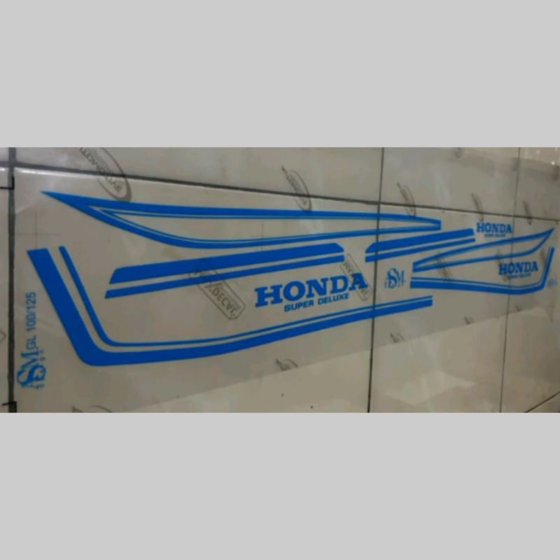 Jual Sticker striping motor honda gl 100 super deluxe transparan LIS GL ...