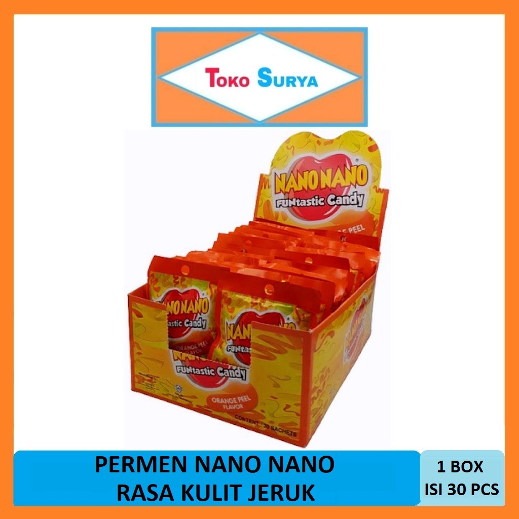 Jual Nano Nano Permen Rasa Kulit Jeruk 1 Box 30 Sachet | Shopee Indonesia