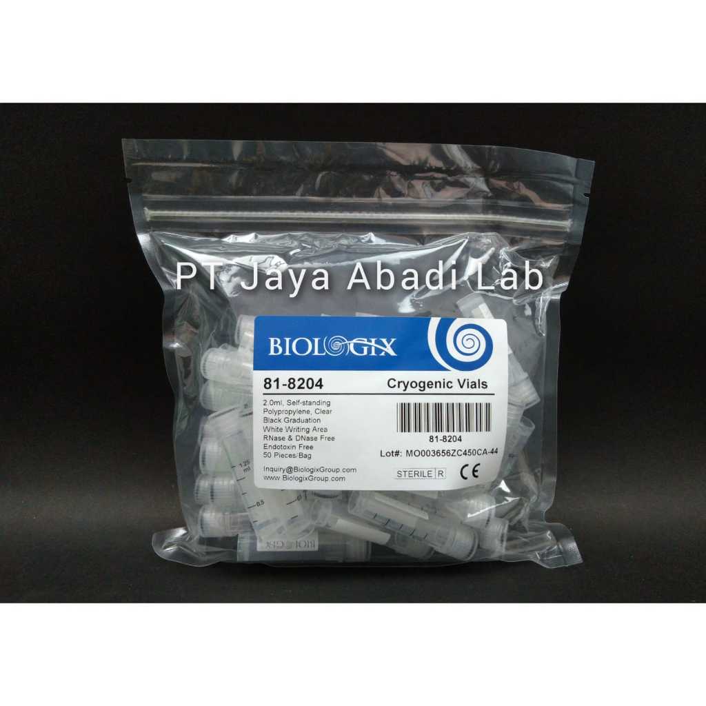 Jual cryotube cryovial cryogenic vials 2 ml biologix sterile 81-8204 ...