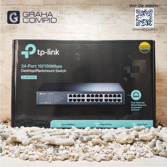 Jual TP-LINK TL-SF1024D 24-Port 10-100Mbps TPLINK Switch Hub 24Port ...