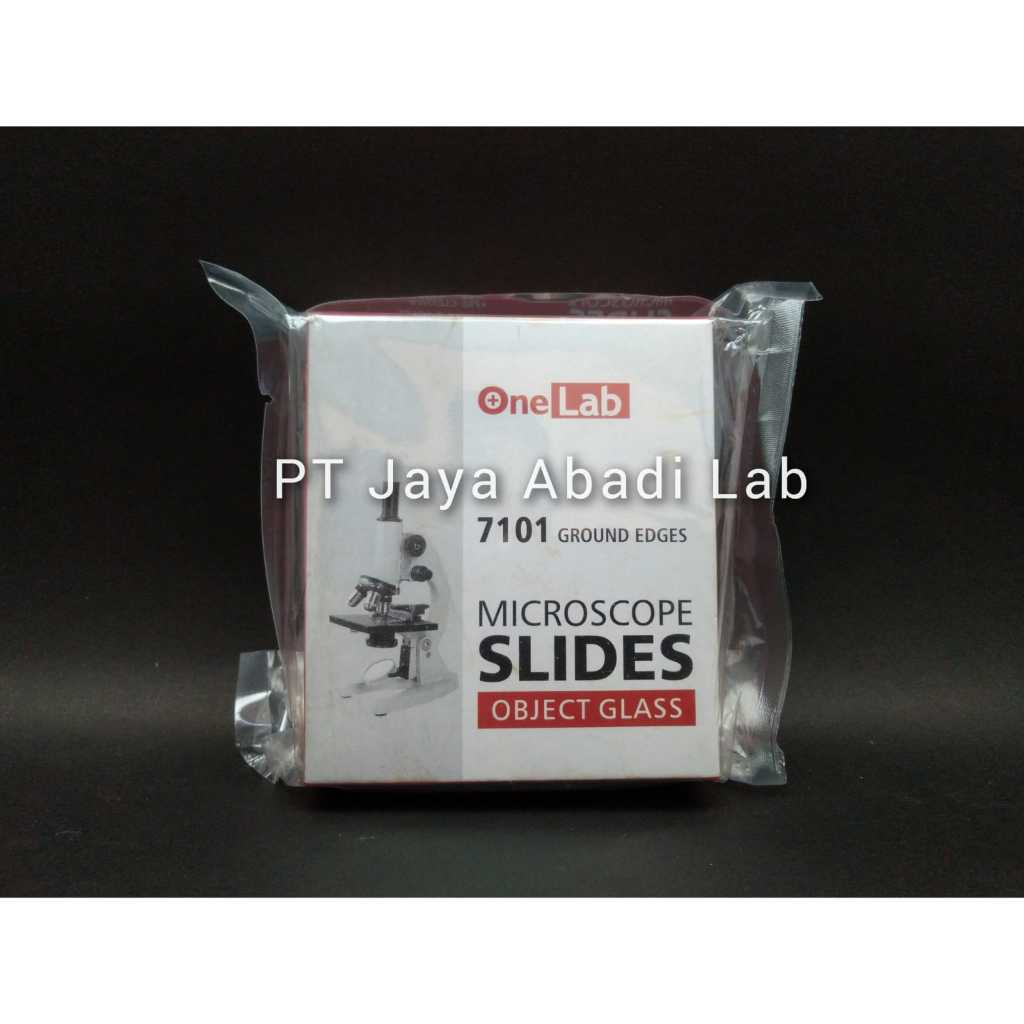 Jual object glass 7101 preparat kaca obyek box microscope slides onelab ...