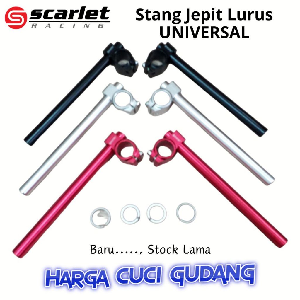 Jual Stang Jepit Lurus Universal CnC merk SCARLET RACING | Shopee Indonesia