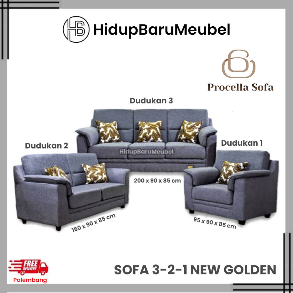 Jual SOFA NEW GOLDEN by Procella / bangku kursi MEWAh golden PROCELLA ...
