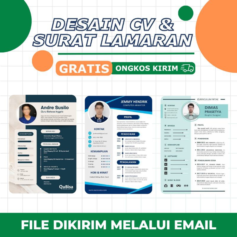 Jual Jasa Pembuatan CV dan Surat Lamaran Kerja | Desain CV Curriculum Vitae | Resume | Shopee ...