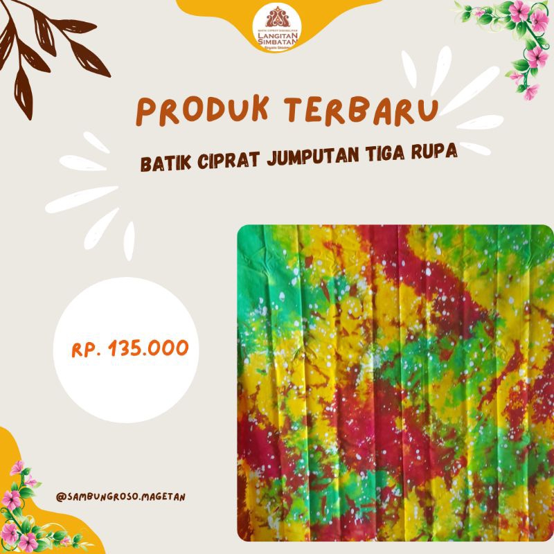 Jual Batik Ciprat Motif Jumputan Tiga Rupa | Shopee Indonesia