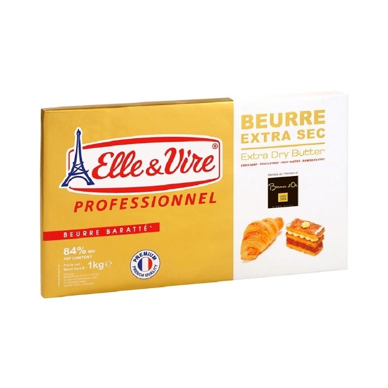 Jual Elle & Vire Butter Sheet/Tablet Extra Dry Unsalt 1 kg | Shopee ...