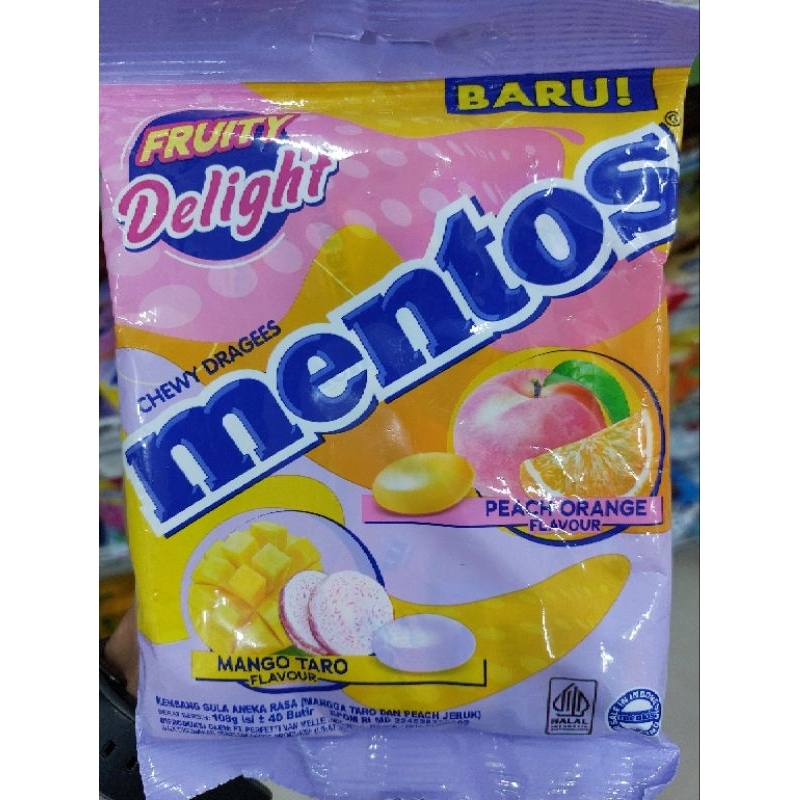 Jual KZ - permen mentos mango taro 108g kurang lebih 40 butir | Shopee ...