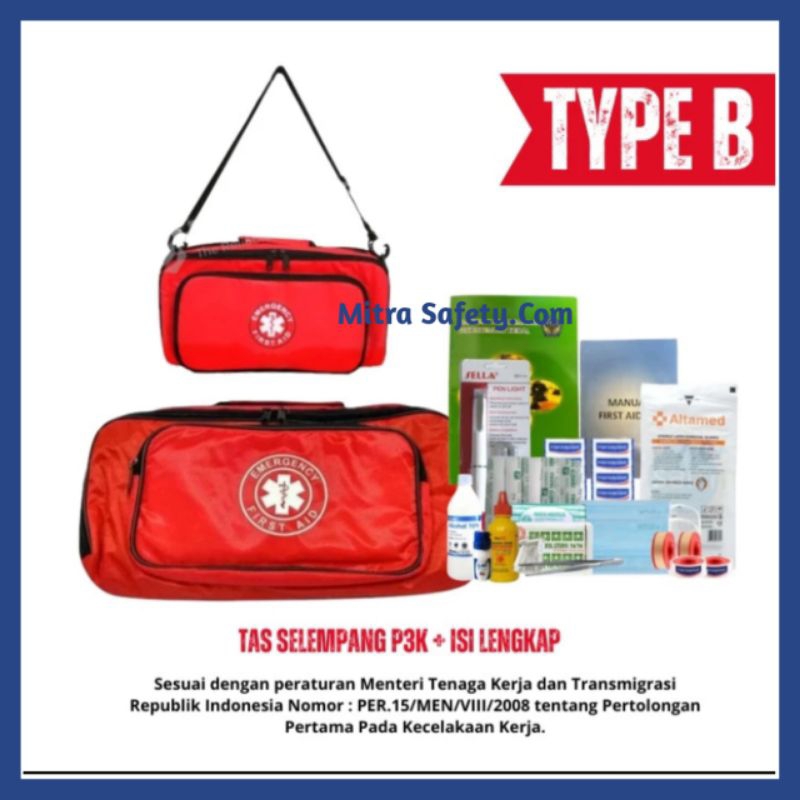 Jual Tas P3k Jinjing / Tas Selempang P3k First Aid Kit + Isi Obat Type ...