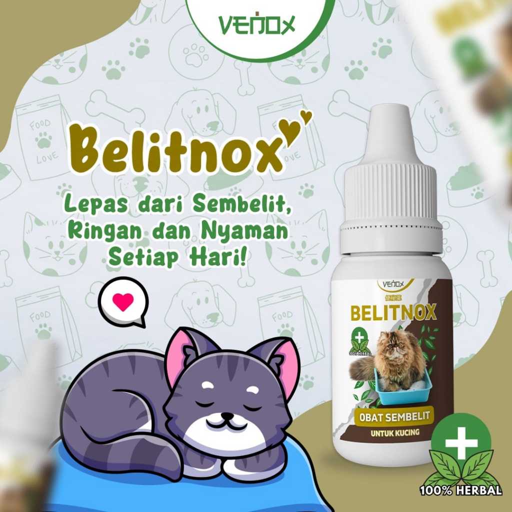 Jual BELITNOX SEMBELIT - Venox Obat Kucing Anti Sembelit Susah BAB ...